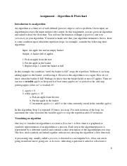 FlowchartAssignmentDescription Pdf Assignment Algorithm Flowchart Introduction To An