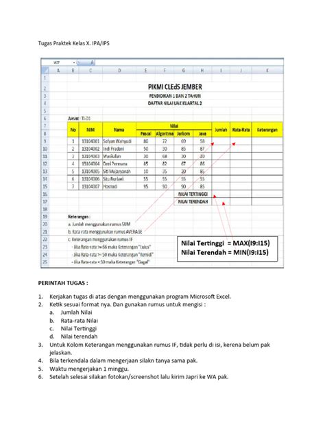 tugas praktek kelas x pdf