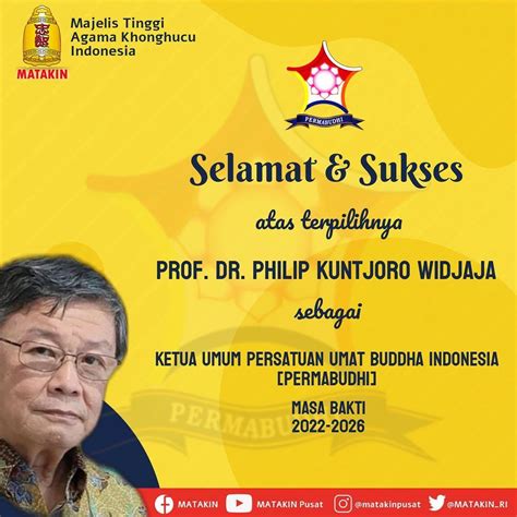 Genta Rohani Khonghucu Selamat Kepada Dr Philip K Widjaja Ketua