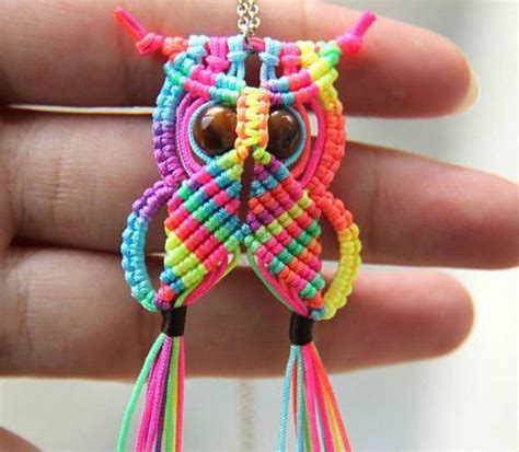 Easy DIY Macrame Owl Patterns Tutorials Macrame Diy Rainbow Macrame Macrame Owl