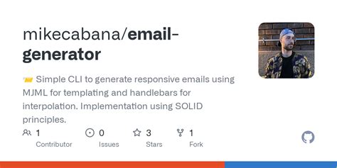 GitHub Mikecabana Email Generator Simple CLI To Generate Responsive Emails Using MJML For