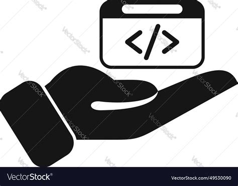 Care Api Code Icon Simple Gear Hosting Royalty Free Vector
