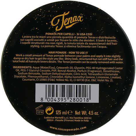 Tenax Hair Pomade Strong Hold - Моделирующая помада на водной основе ...
