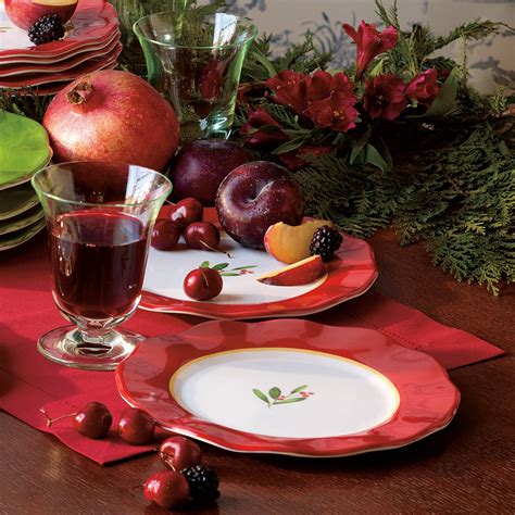 Holly Melamine Saladdessert Plates Set Of 4 Monticello Shop