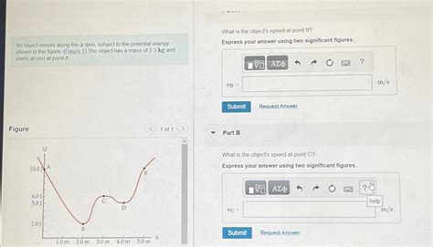 Solved An Object Moves Along The X Axis Subject To The Chegg