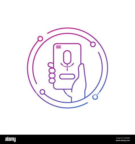 Voice Control And Audio Recognition Line Icon Stock Vector Image And Art Alamy