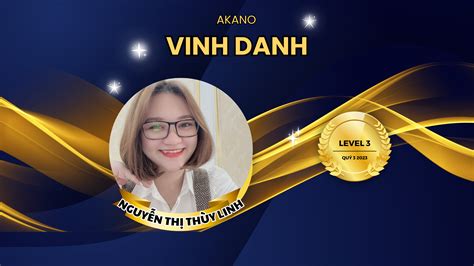 Bảng vàng vinh danh Quý III năm tại Akano Akano