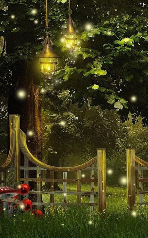 Fondo De Pantalla De Luciérnagas En La Noche
