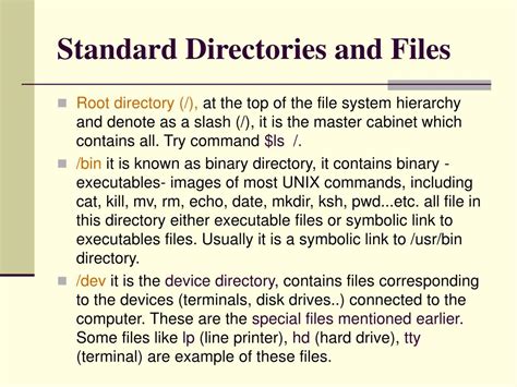 Ppt Unix Chapter 07 Files And File System Structure Powerpoint