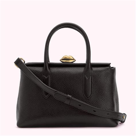 Black Medium Grainy Leather Madeline Handbag Bags Handbags Lulu