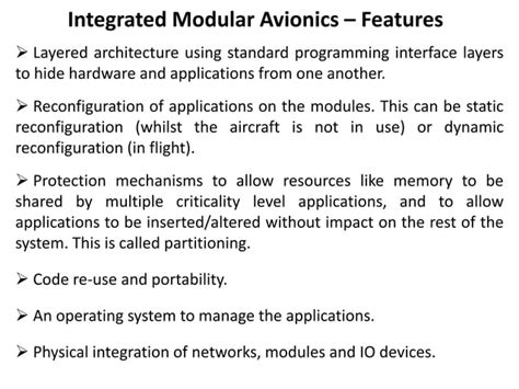 avionics architectures1 ppt operating systems computer software and
