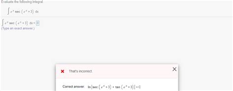 Solved Evaluate The Following Integral Sex E Sec Ex 3