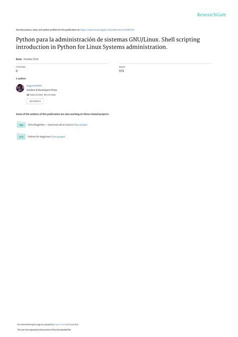 Pdf Python Para La Administración De Sistemas Gnulinux · 2020 1 22 · Python Para La