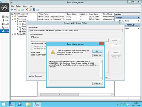 Server 2012 Gpo Deploy Printer Connection Failed Windows