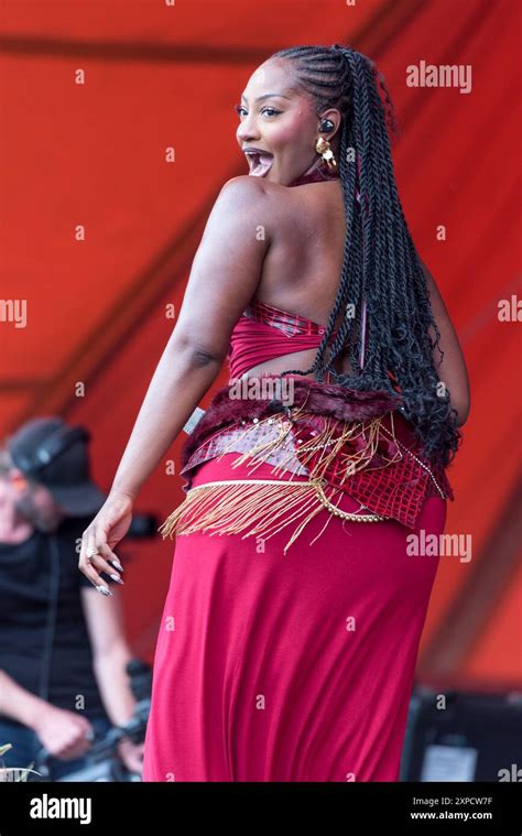 Roskilde Denmark 06th July 2024 The Nigerian Singer And Songwriter Tems Performs A Live
