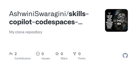Github Ashwiniswaraginiskills Copilot Codespaces Vscode My Clone Repository