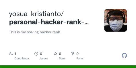 Github Yosua Kristiantopersonal Hacker Rank Repo This Is Me Solving Hacker Rank