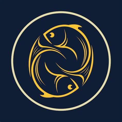 Premium Vector | Double fish symbol abstract beautiful lovely ...
