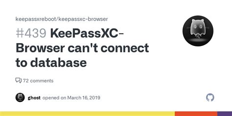 Keepassxc Browser Cant Connect To Database · Issue 439 · Keepassxrebootkeepassxc Browser · Github