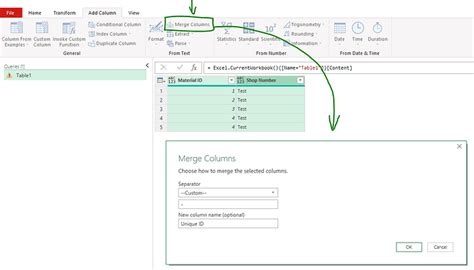Concatenate Values From Two Columns For Unique Id Power Query