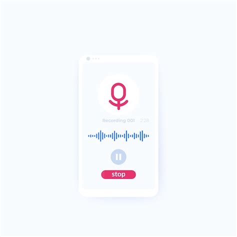 Premium Vector Audio Recording App Mobile Ui Design Recorder In Phone Vector