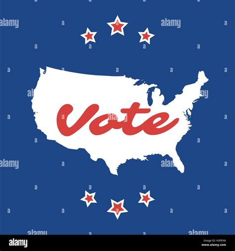 USA Voting Design Concept With Map Stock Vector Image Art Alamy