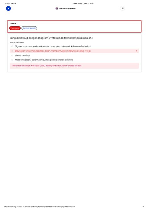 Pre Test Ilab 1 Pre Test Yang Dimaksud Dengan Diagram Syntax Pada