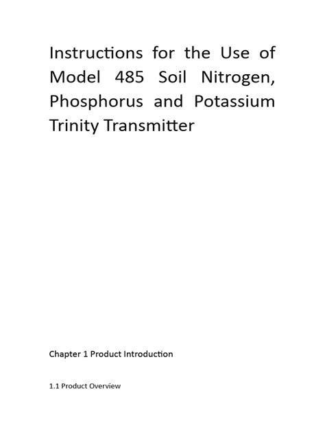 Rs485 Npk Pdf Bit Rate Sensor