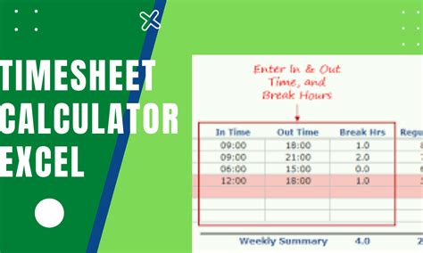 Timesheet Calculator Excel How To Create Timesheet Calculator In Excel Earn And Excel