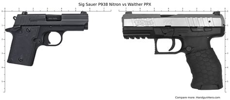 Sig Sauer P Nitron Vs Walther PPX Size Comparison Handgun Hero