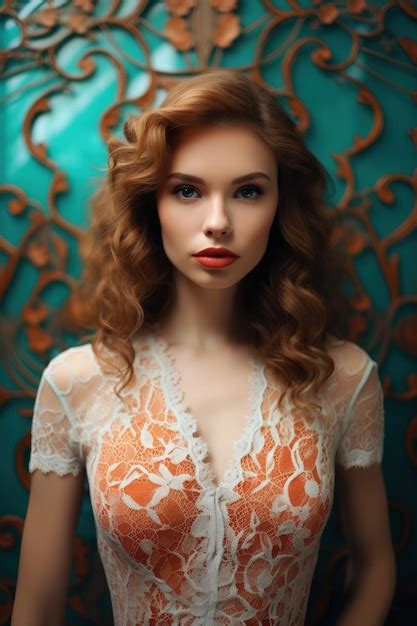 Premium Ai Image Beautiful Retro Style Girl