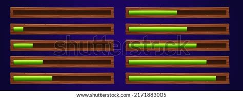 vektor stok game ui loading progress bars vector tanpa royalti