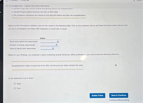 Solved Recapitalization Is The Process Through Which Firms