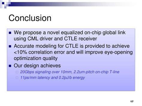 Ppt High Speed And Low Power On Chip Global Link Using Continuous