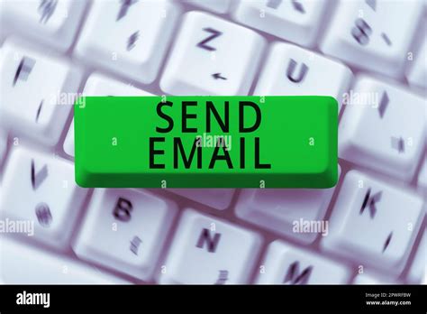 hand writing sign send email business showcase the system for using computers to send messages