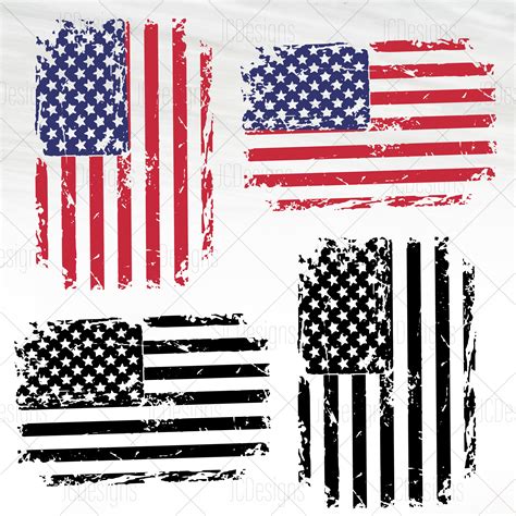 Usa American Flag Svg Eps Png Vector Digital Design Etsy