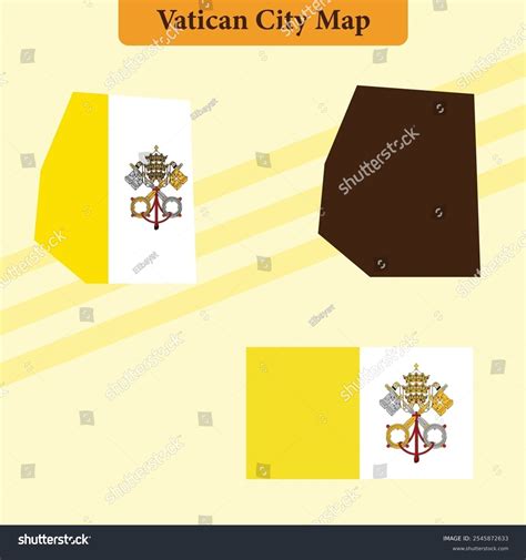 Vatican City Vector Map Regions Black Stock Vector Royalty Free