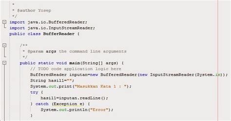 Program Java Dengan BufferedReader Belajar Coding