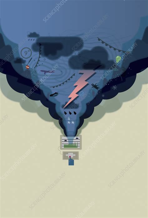 Computer Weather Forecasting Conceptual Illustration Stock Image C0582932 Science Photo