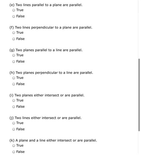 Solved E Two Lines Parallel To A Plane Are Parallel True Chegg