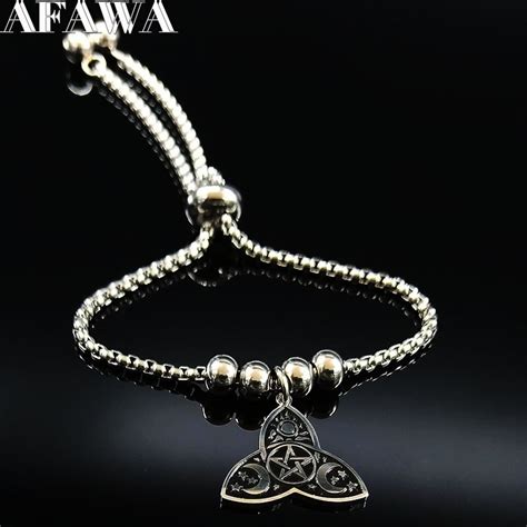 패션 사랑 스테인레스 스틸 팔찌 여성 블랙 구슬 요술 팔찌 Bangles 보석 Pulceras 파라 Mujer B1793s02
