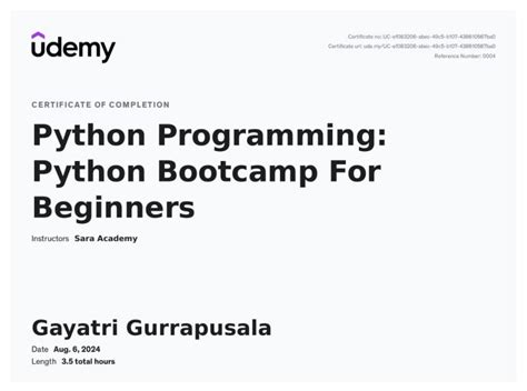 Completed Python Bootcamp For Beginners Gayatri Gurrapusala Posted On The Topic Linkedin