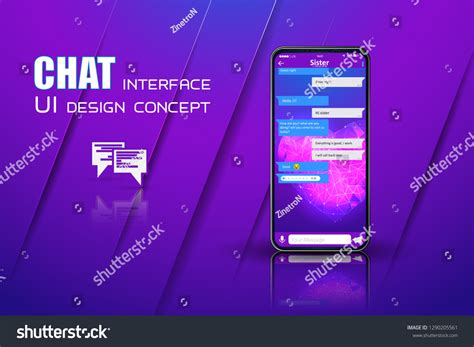 Clean Mobile Ui Design Concept Trendy Stock Vector Royalty Free Shutterstock