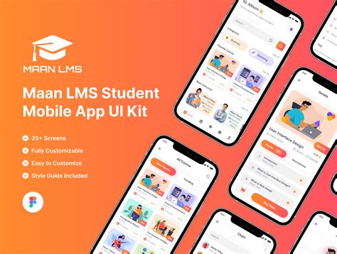 Maan LMS Student Mobile App Flutter IOS Android UI Kit UI Kits UI Custom