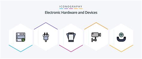 Devices 25 FilledLine icon pack including wall. security. device. device. tilt 18657823 Vector ...