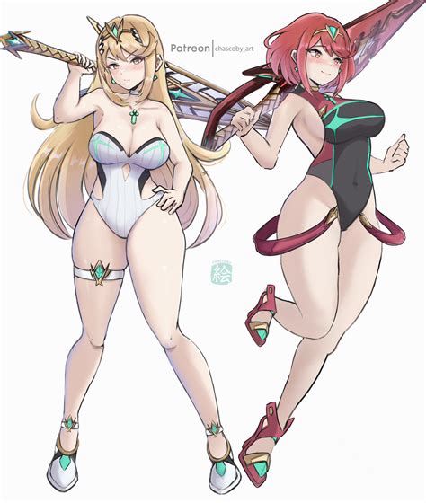 Chascoby Mythra Radiant Beach Xenoblade Mythra Xenoblade Pyra Pro Swimmer Xenoblade