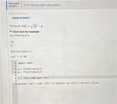 solved challengeactivity2 9 2 writing math