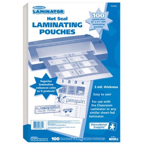 Educational Insights Classroom Laminator Pouches 100 Pk Kroger