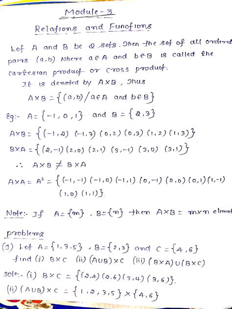 Module 3 Relation And Functions Pdf