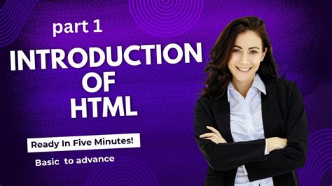 html introduction for beginners ♨️build your first web page youtube
